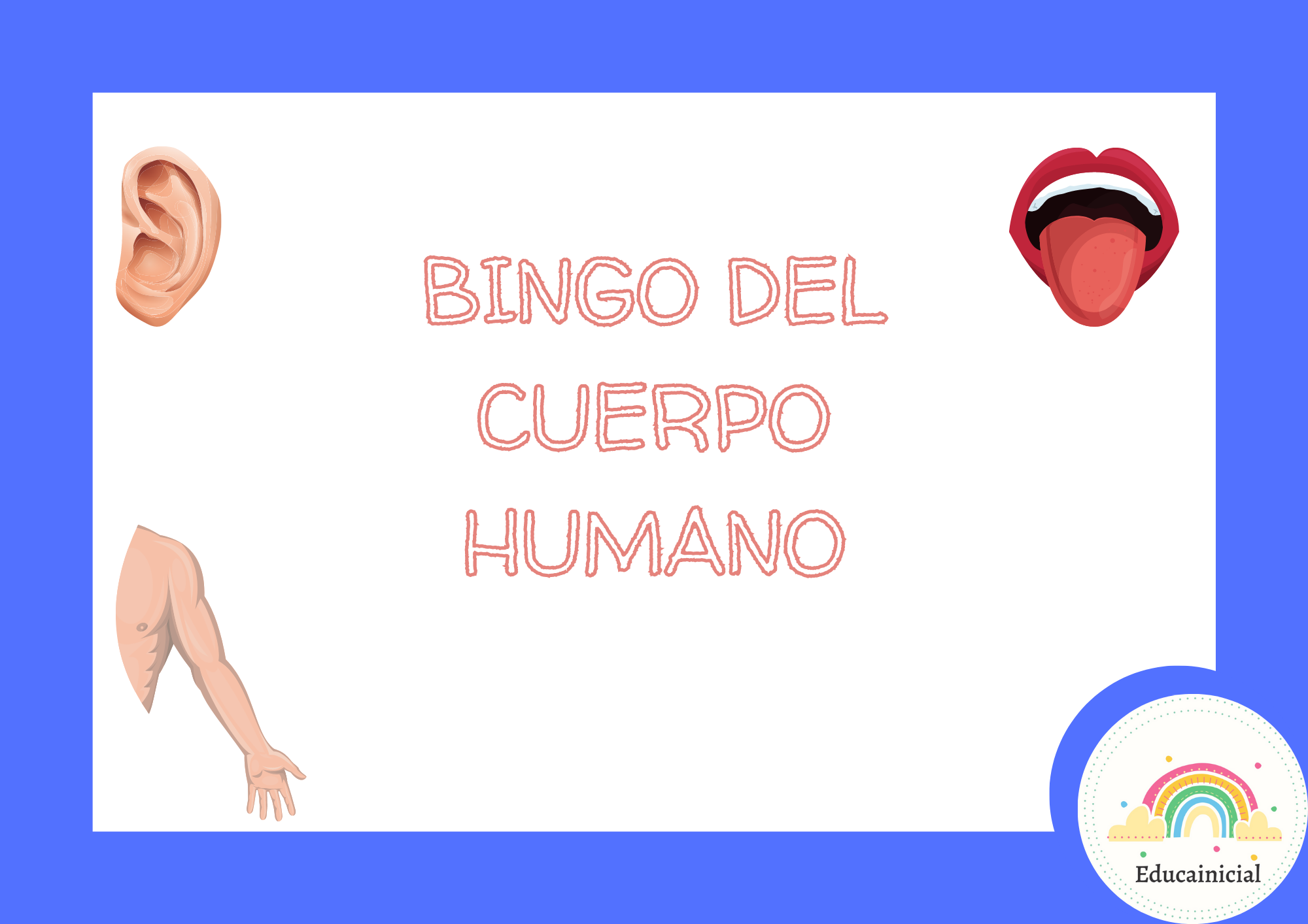BINGO PARTES DEL CUERPO PDF - Educainicial🆑 Descubra o mundo das ...