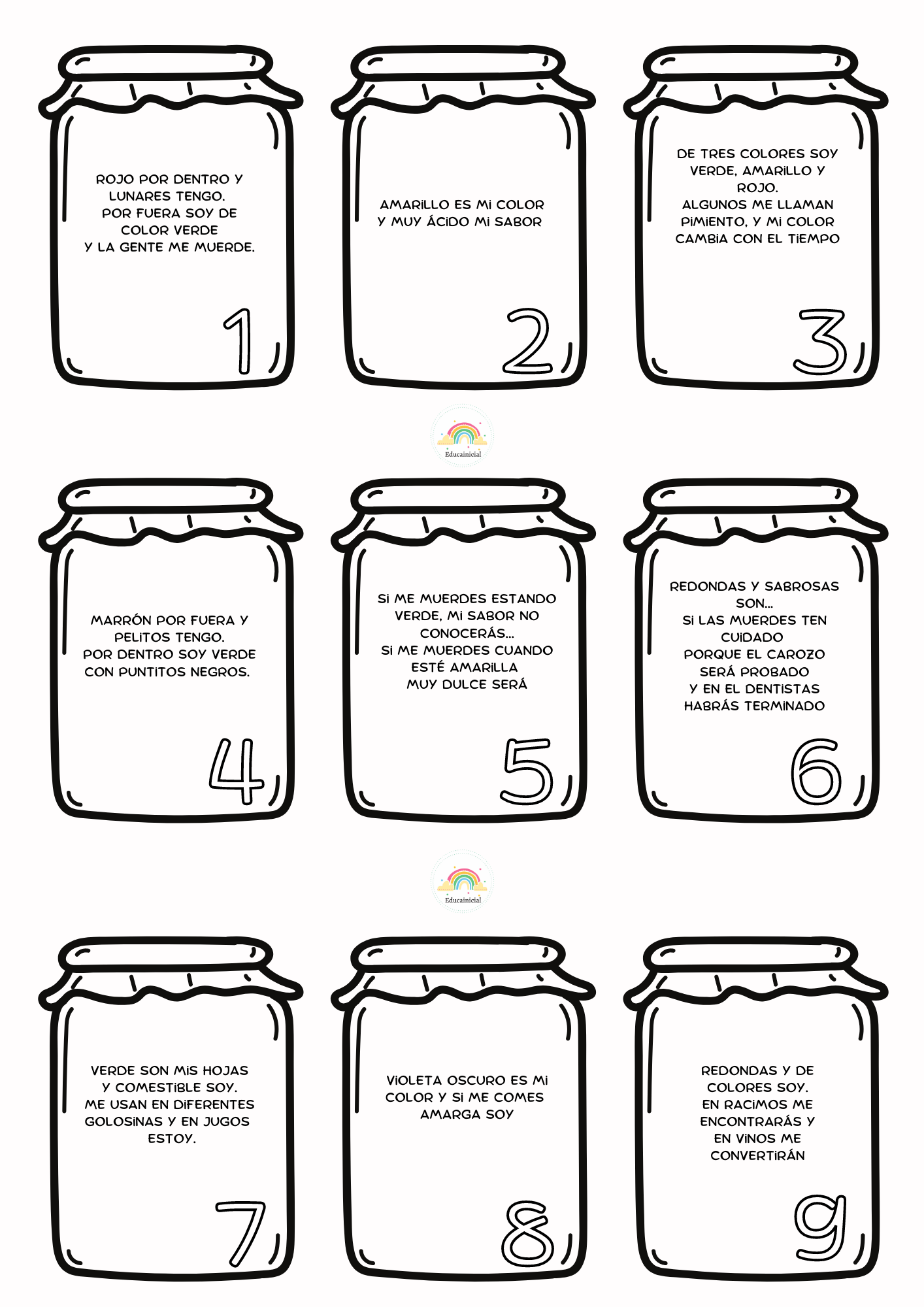 Adivinanzas Con Imágenes Y Palabras Para Imprimir Adivinanzas Otoño